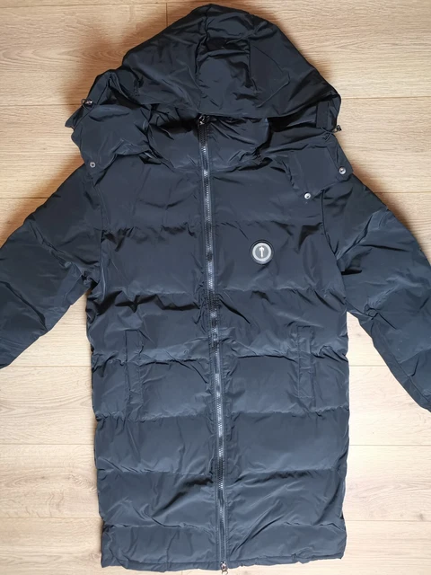 TRAPSTAR IRONGATE OVERSIZED Hooded Down Long Puffer Jacket Black Medium ...