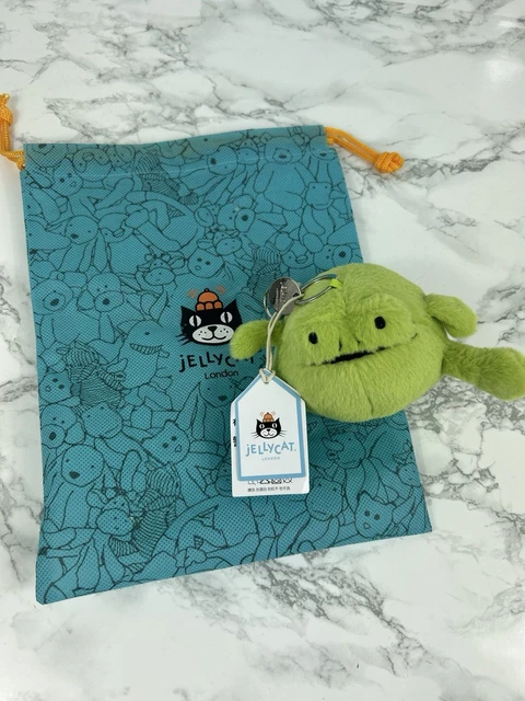 JELLYCAT RICKY RAIN Frog Keychain - Adorable Bag Charm Accessory ...