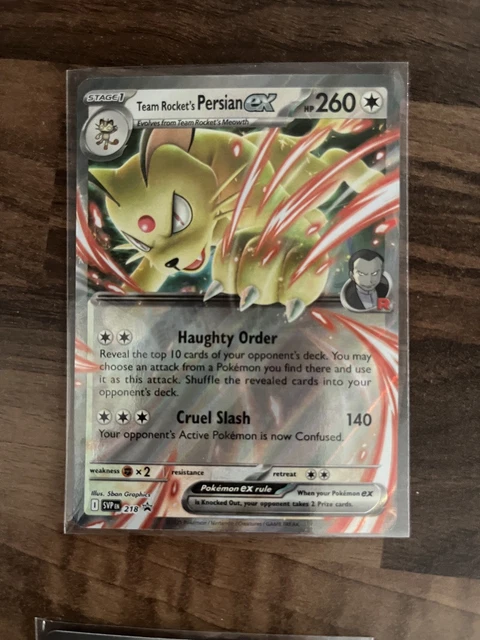 POKÉMON TCG TEAM Rocket's Persian EX Destined Rivals 218 Promo £1.13 ...