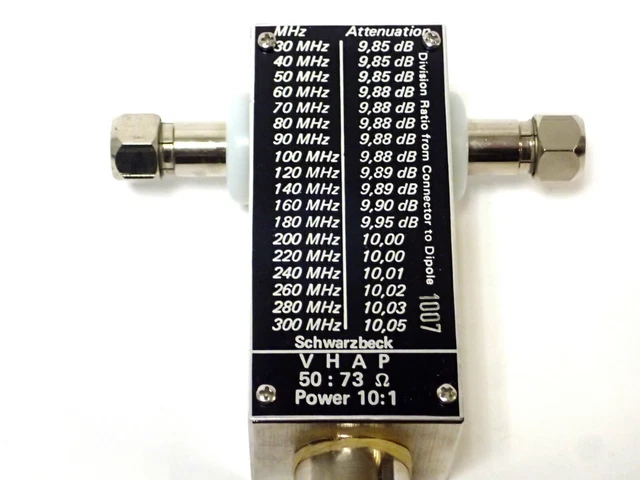 SCHWARZBECK VHAP VHF PRECISION DIPOLE ANTENNA 30-300 MHz w 4 TELESCOPIC ...