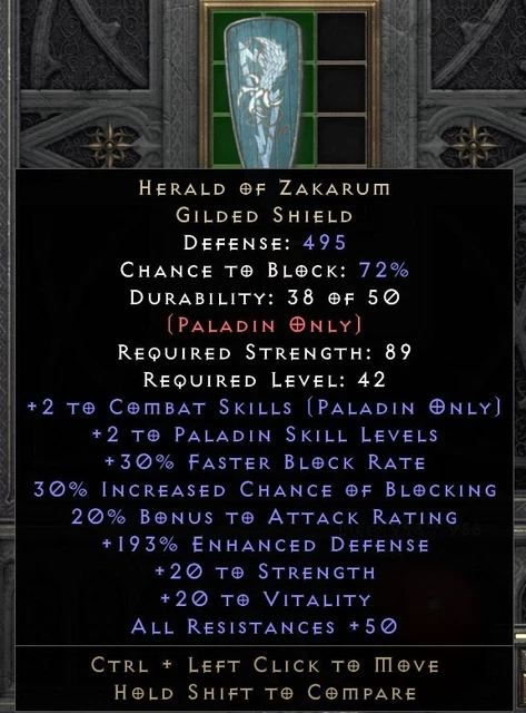 DIABLO 2 RESURRECTED D2R LADDER Herald of Zakarum HoZ Unique Gilded ...