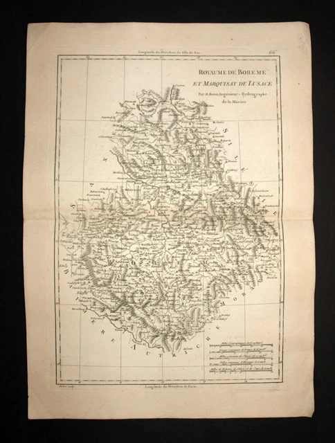 IL REGNO DI Boheme E Repubblica Ceca mappa Piantina geografico 1787 Old ...