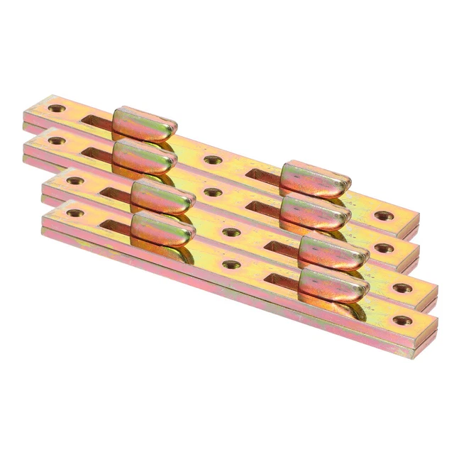 4 PCS BED Rail Fasteners Fittings Hardware Frame Attachment Brackets £ ...