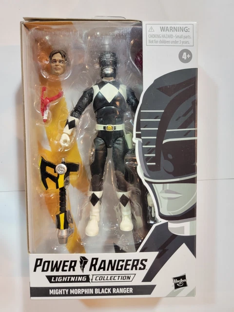 MIGHTY MORPHIN POWER Rangers Noir Ranger Lightning Collection Figurine ...