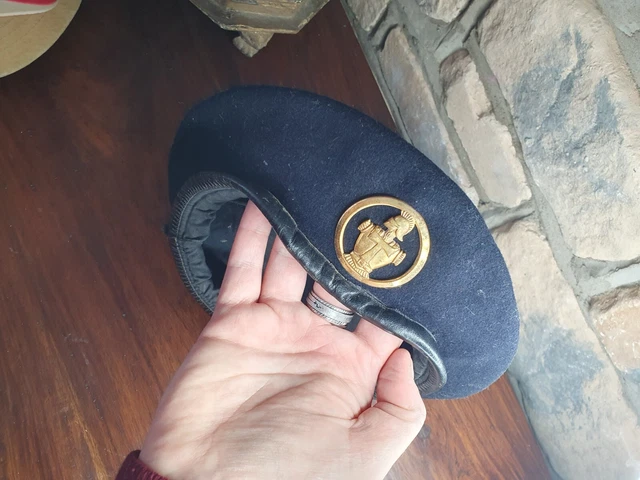 FRENCH ARMY TRANSMISSION Bonnet/Beret/Hat with Badge, Military Uniform ...