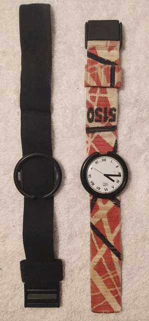 BRACCIALETTI VINTAGE SWATCH Pop Swatch Neri E Personalizzati Van Halen ...