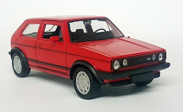 WELLY 1/38 - VW Volkswagen Golf GTi Mk1 Pirelli Red Pull Back & Go Car ...