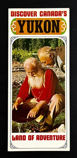 1968 DISCOVER CANADA'S Yukon Land Adventure Tourist Map Vintage Travel ...