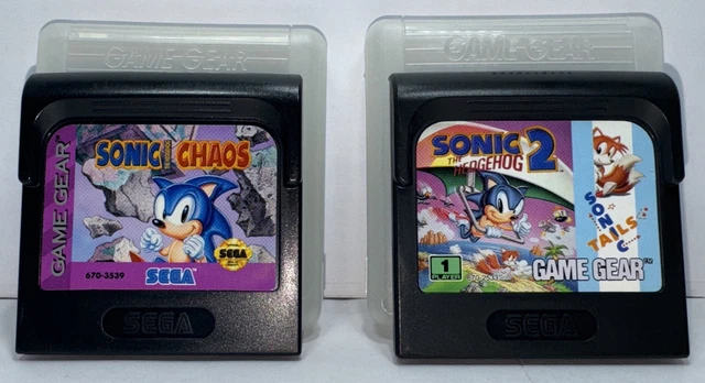 SEGA GAME GEAR Sonic Combo Sonic Chaos & Sonic The Hedgehog 2 / Sonic ...
