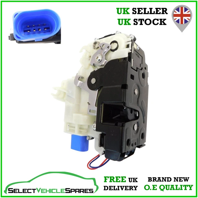 NEW VW POLO Mk4 9N Drivers Side Right Front Door Lock Catch Mechanism ...