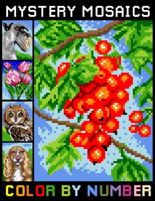 MYSTERY MOSAICS COLOR By Number: Pixel Art Coloring Book with Dazzling ...