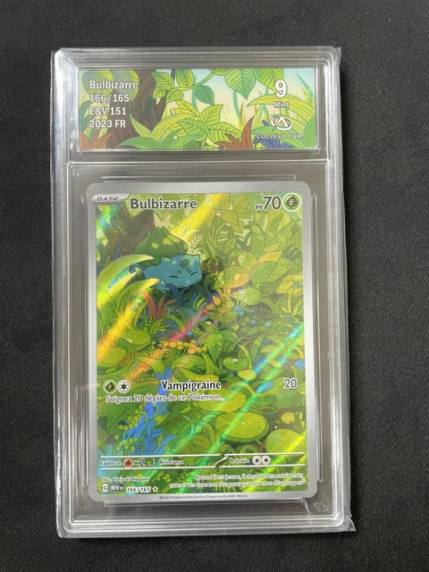 CARTE POKÉMON BULBIZARRE 166/165 EV3.5 151 Gradée Collect Aura Note 9 ...