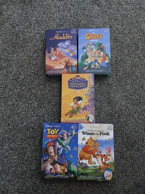 DISNEY STORE COLLECTORS 2 Pin Vhs Box Set Series 2 Full Set 1-5 Bundle ...