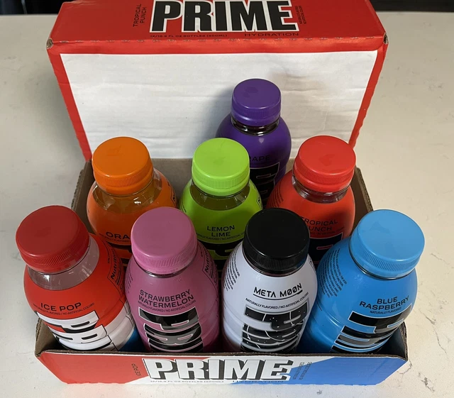 PRIME HYDRATION DRINK by Logan Paul x KSI 8 FLAVORS 🟠🟣 🟢🔵🔴⚪️ 🟡 Free ...