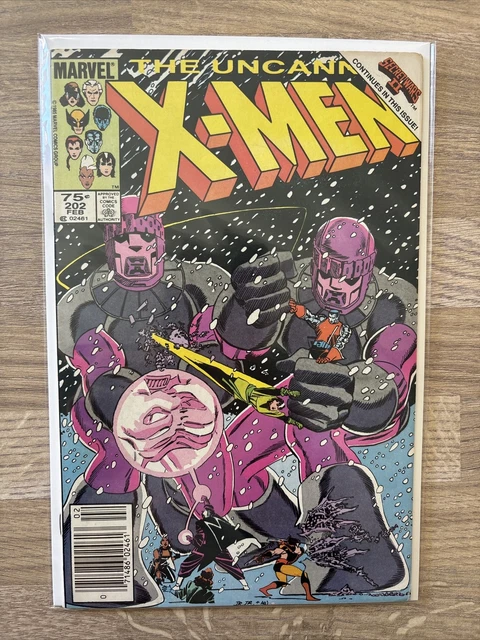 MARVEL COMICS THE Uncanny X-Men #202 1986 Rare Newsstand Variant Romita ...