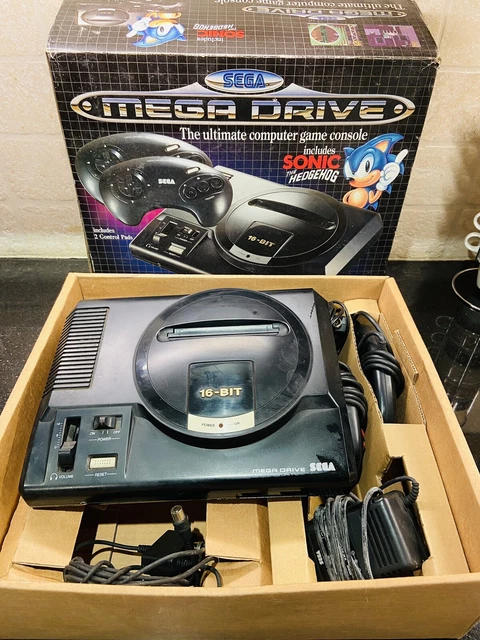 SEGA MEGA DRIVE Sonic The Hedgehog,boxed,16 Bit, 9 games & sega console ...