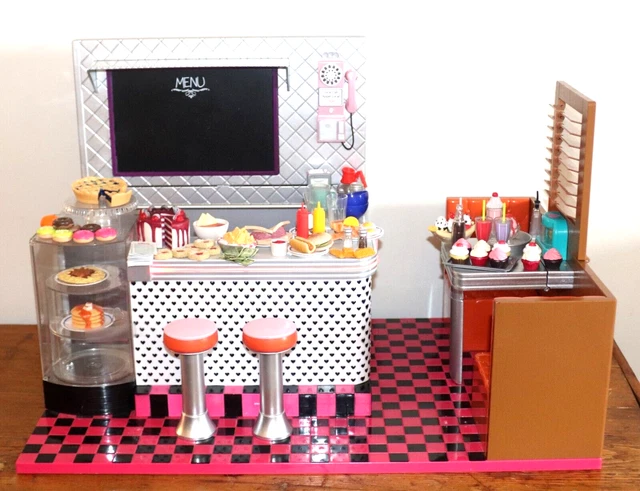 OG GIRLS BITE To Eat Diner PLAY SET For 18" Dolls, w/ many accessories ...