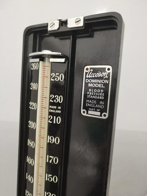 VINTAGE ACCOSON SPHYGMOMANOMETER (Blood Pressure Monitor) Dominion ...