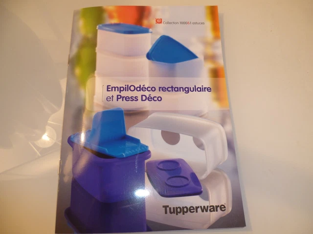 TUPPERWARE NEUF LIVRET SUR L' EMPILODECORECTANGULAIRE et sur le PRESS ...