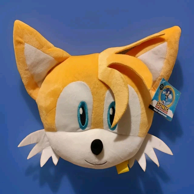 SEGA SONIC THE Hedgehog TAILS 3D Head Plush Backpack Bag Zip Cosplay ...