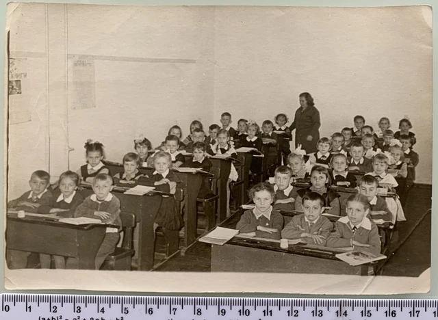 1969 SOVIET PUPILS School Class Uniform Schoolgirl Schoolboy USSR ...