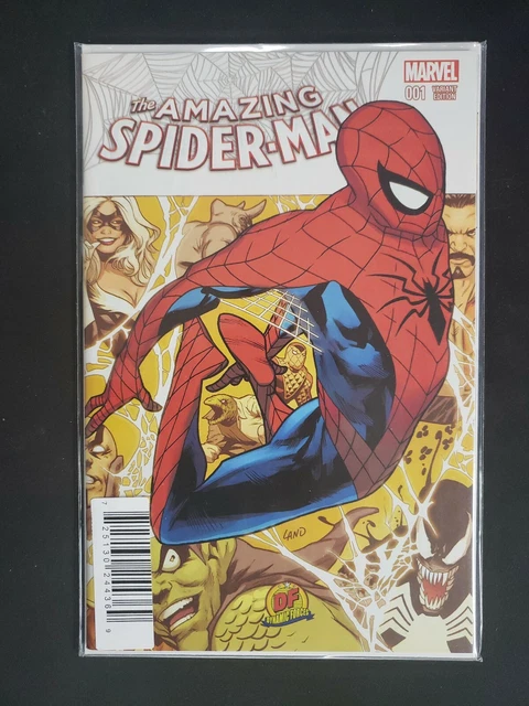 AMAZING SPIDER-MAN #1 DF Exclusive Greg Land Variant Cover Vol 4 Marvel ...