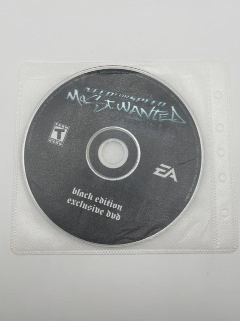 NEED FOR SPEED Most Wanted Black Edition Exclusive DVD DISC ONLY $26.99 ...
