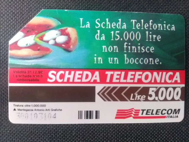 SCHEDA TELEFONICA COLLEZIONE Parlate Con Piu' Gusto 5000 Lire Anno 1997 ...