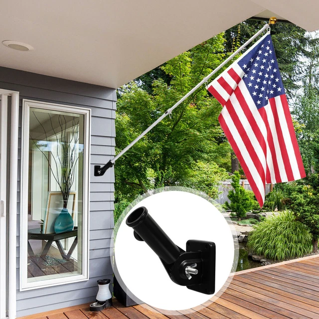 FLAG POLE DISPLAY Holder Metal Flag Holder Adjustable Flag Pole £10.48 ...