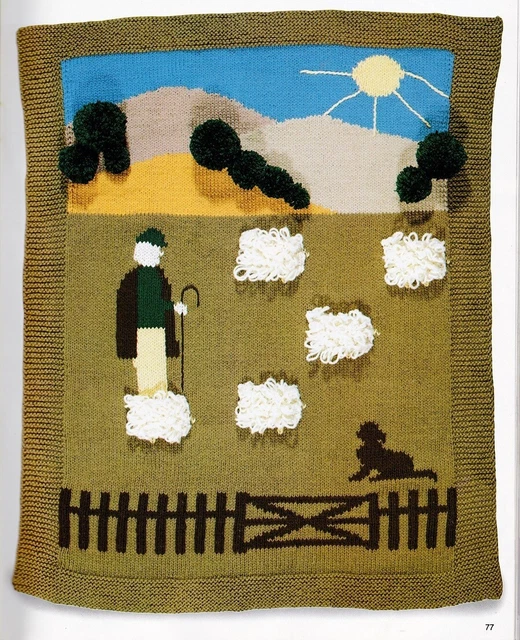 BABY KNITTING PATTERN copy pram cover blanket graph 4 ply $6.85 ...