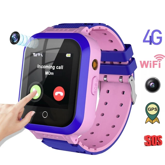 KINDER SMARTWATCH 4G WiFi Tracker Echtzeitposition SOS Videoanruf ...