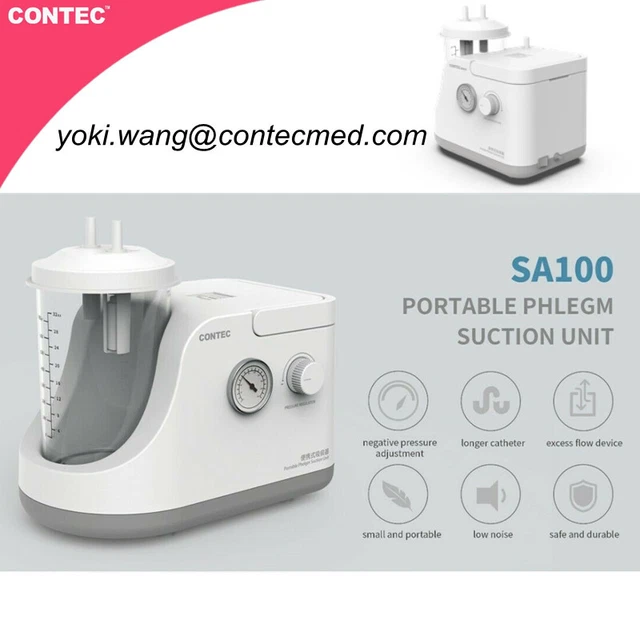 CONTEC SA100 PORTABLE Phlgem Suction Unit 15L Emergency Medical Vacuum ...