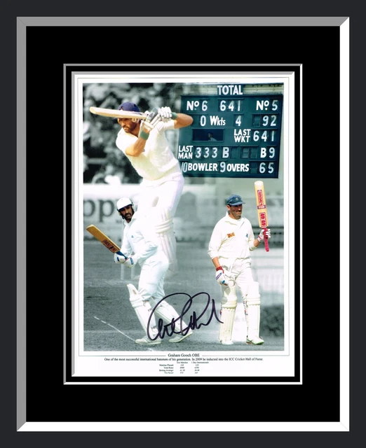 NEW GRAHAM GOOCH Signed And Framed Cricket Photograph £39.99 - PicClick UK