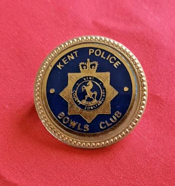 RARE - VINTAGE Kent Police Bowls Club Pin Badge - Collectable £4.95 ...