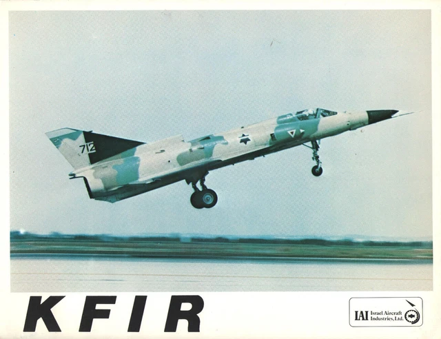 VINTAGE 1970S KFIR ISRAELI ALL-WEATHER MULTIROLE COMBAT JET AIRCRAFT ...