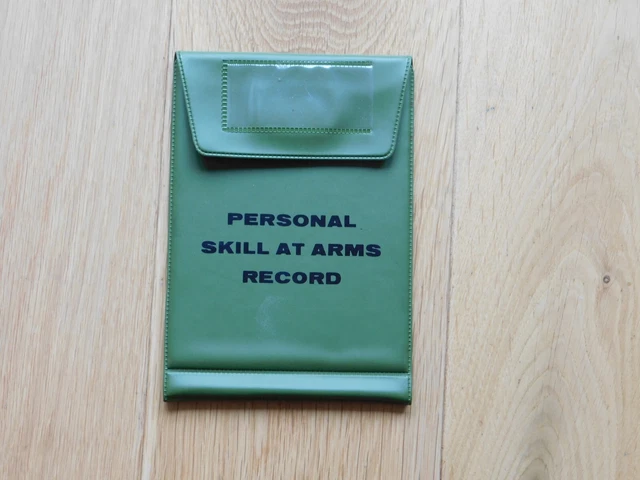 BRITISH ARMY/RAF PERSONAL Skill At Arms Record Wallet, Nirex Green £8. ...