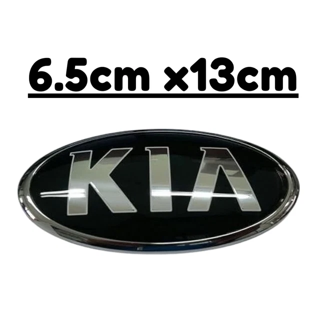 KIA BADGE REAR Logo Emblem Self-Adhesive 3 pins BLACK 6.5x13cm £10.99 ...
