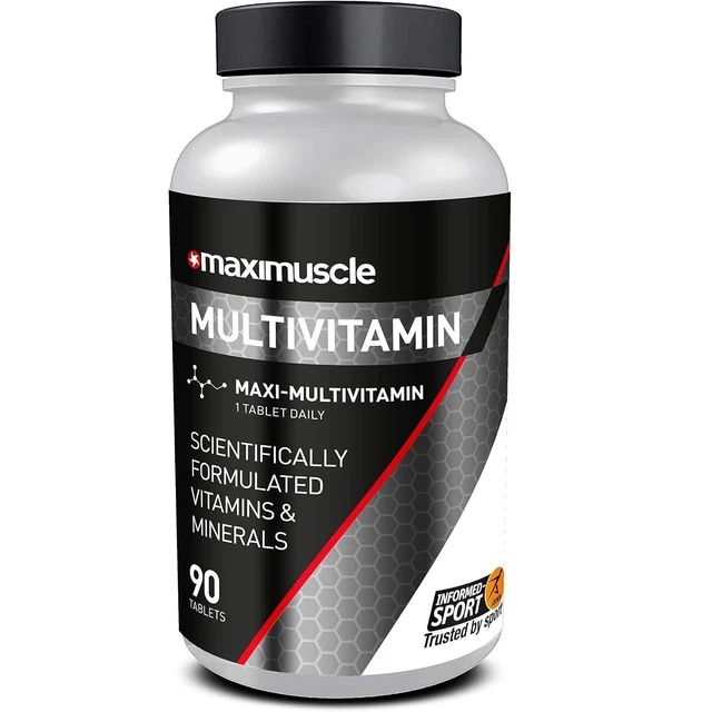MAXI NUTRITION MAXIMUSCLE Multivitamins Vegan Friendly Vitamins 90 ...