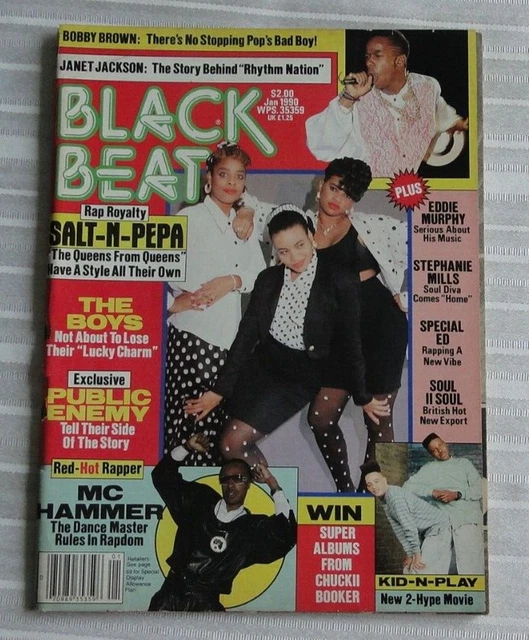 VINTAGE MAGAZINE BLACK Beat 1990 Salt-N-Pepa Public Enemy Bobby Brown ...