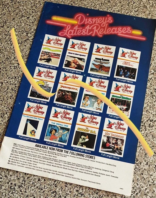 1983 WALT DISNEY Home Video advert, Herbie, Condorman, Dragonslayer ...