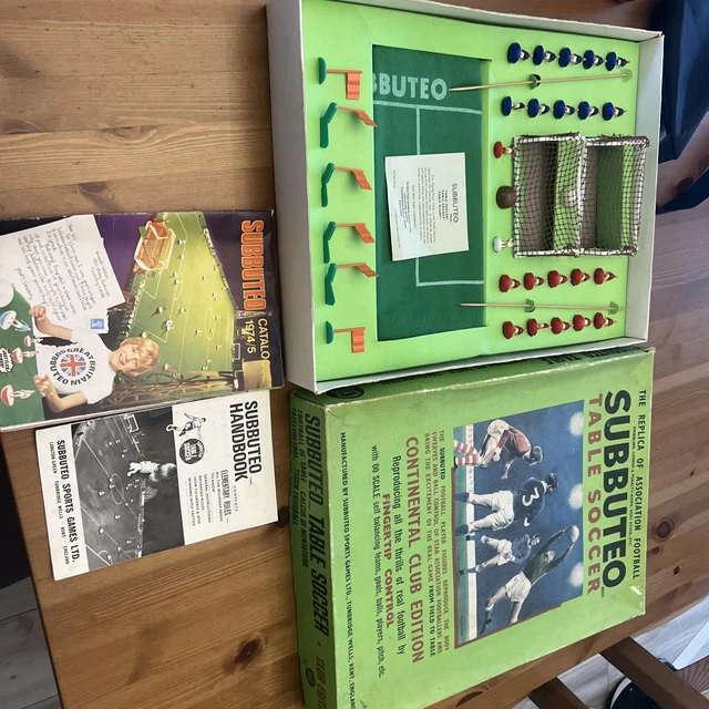 VINTAGE SUBBUTEO TABLE Soccer Continental Club Edition Set With Extras £14.99 - PicClick UK