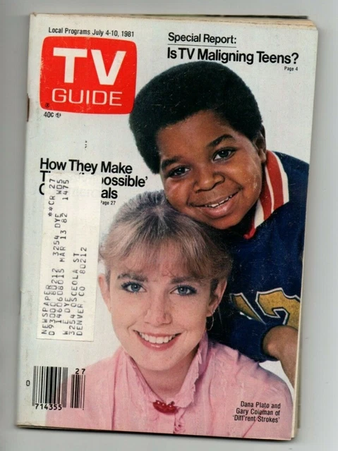 TV GUIDE MAGAZINE July 4 1981 Dana Plato Diff'rent Strokes Gary Coleman ...