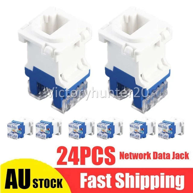24X CLIPSAL COMPATIBLE Style CAT6 RJ45 8P8C Network Data Jack Mech ...