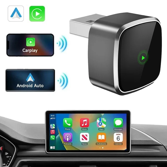 2 IN 1 CarPlay Adapter Wireless CarPlay & Android Auto Adapter AI Box ...