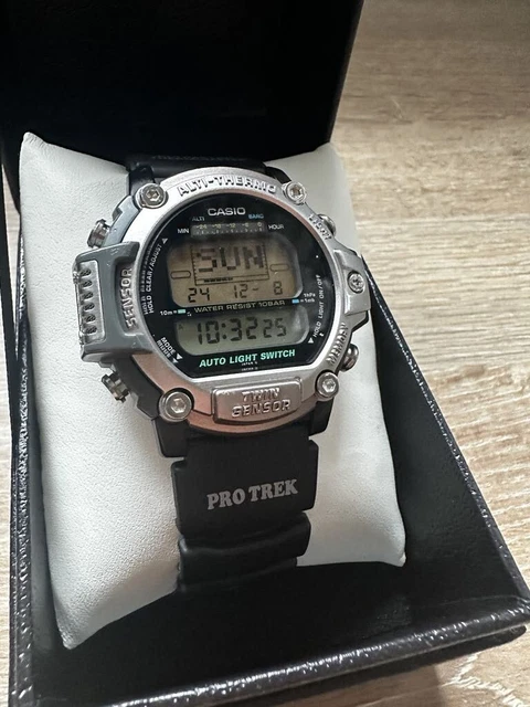 CASIO PRO TREK PRT-30 Vintage Japan Quartz Alti-Thermo Watch Twin ...