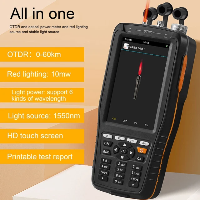 OPTICAL TIME DOMAIN Reflectometer OTDR 4 In 1 Optic Fiber Tester 3.97in ...