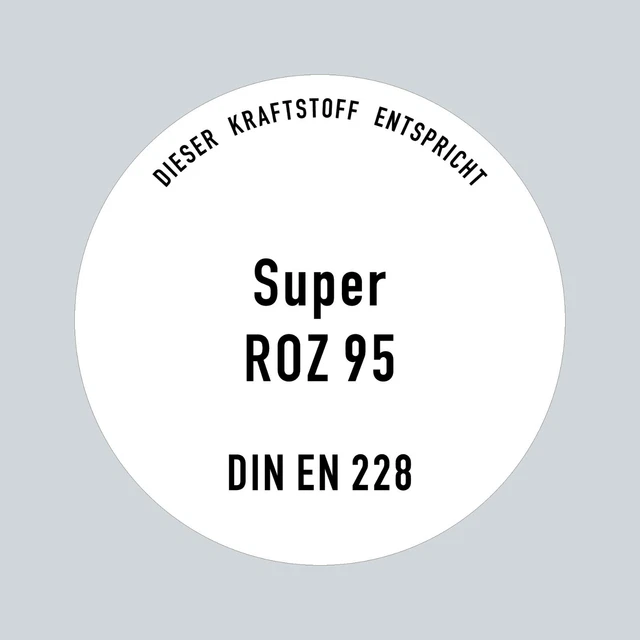 AUFKLEBER 10CM SUPER Benzin ROZ 95 Sticker Zapfsäule Tank Kanister ...