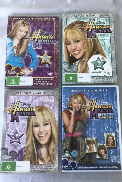 HANNAH MONTANA DVDS Season 1 2 3 Vol 1 TV Series Disney Channel 00s ...