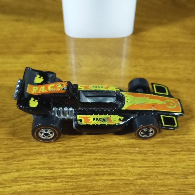 HOT WHEELS VINTAGE Redline Formula P.A.C.K. Black Hong Kong 1976 El Rey ...