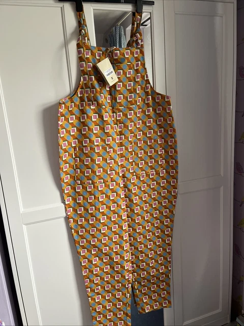 LUCY AND YAK Original Organic Twill Dungarees In Bodhi Print Size 16R BNWT. £30.00 - PicClick UK